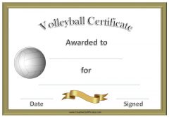 Free Volleyball Certificate Templates - Customize Online