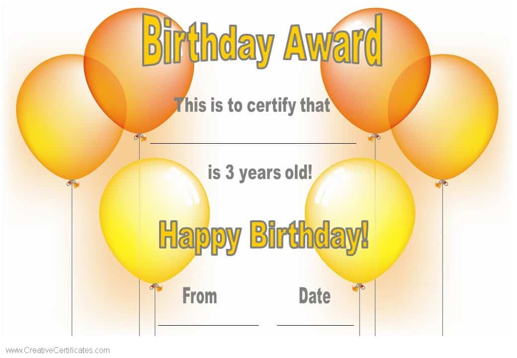 Free Happy Birthday Certificate Template - Customize Online