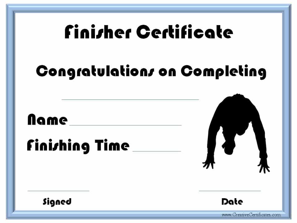 Running Certificate Templates Free & Customizable