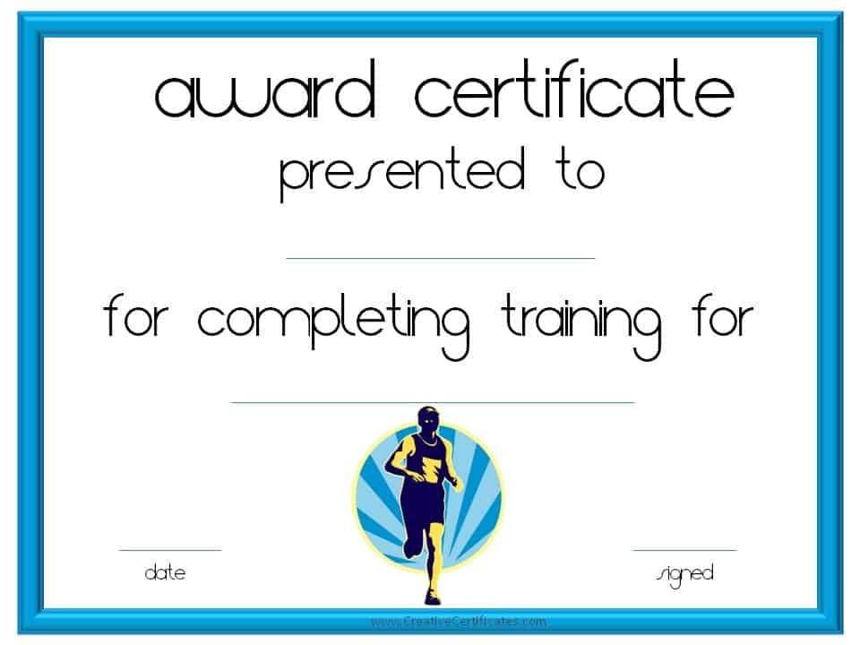 Running Certificate Templates Free & Customizable