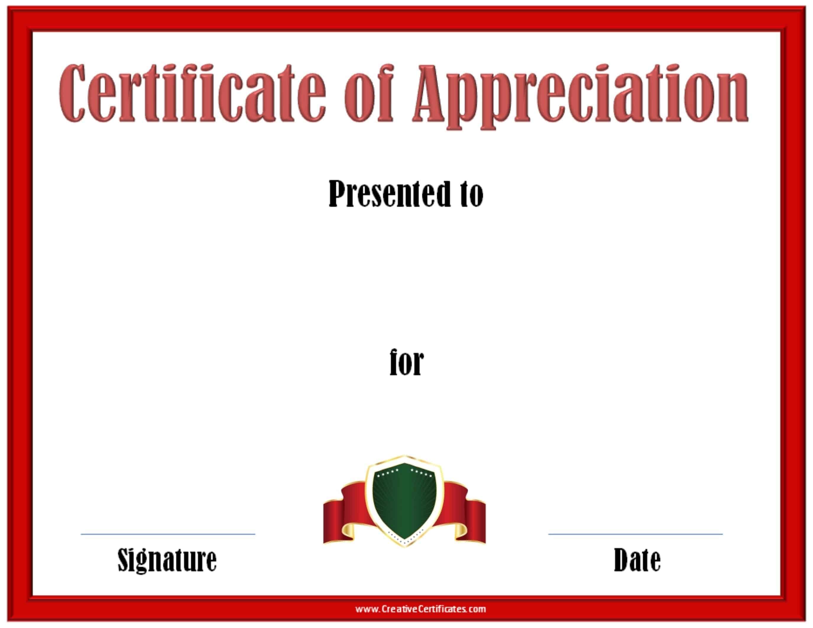 Free Editable Certificate of Appreciation | Customize online & print at ...