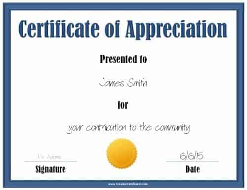 Free Editable Certificate of Appreciation | Customize online & print at ...