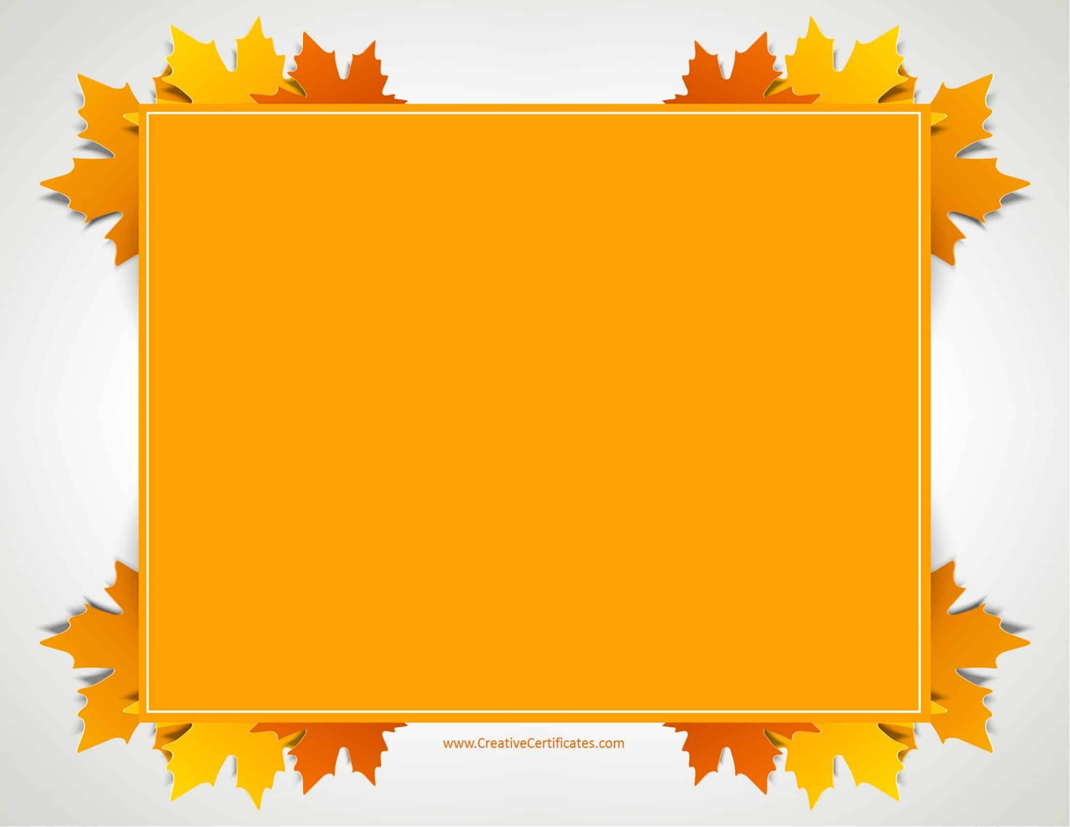 Free Thanksgiving Border Templates Customizable Printable