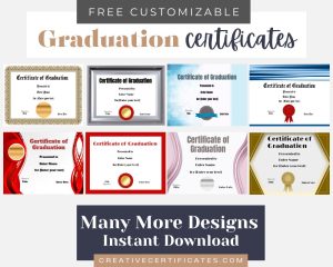 Free Custom Graduation Certificates for School | Edit Online
