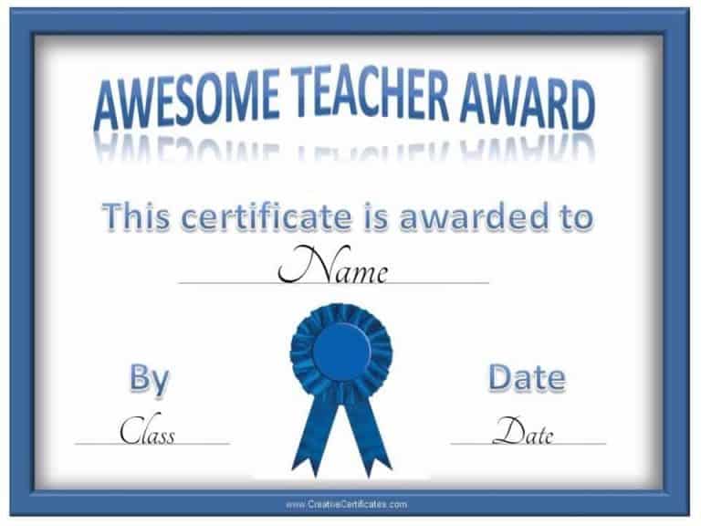 Free certificate of appreciation for teachers | Customize online