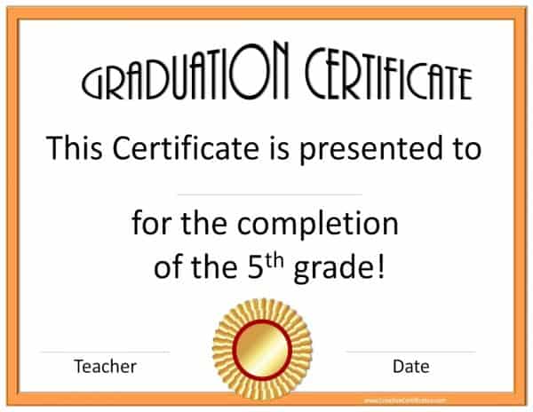 Free Custom Graduation Certificates for School | Edit Online