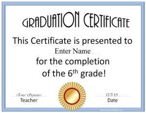 Free Custom Graduation Certificates for School | Edit Online