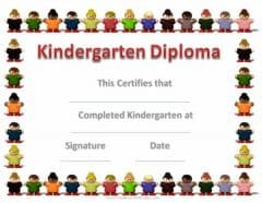Free Custom Kindergarten Graduation Certificates