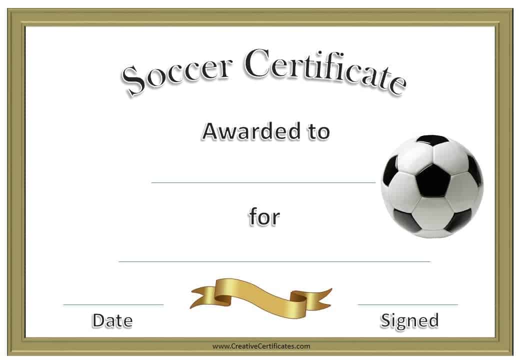Free Printable Soccer Certificates Printable World Holiday