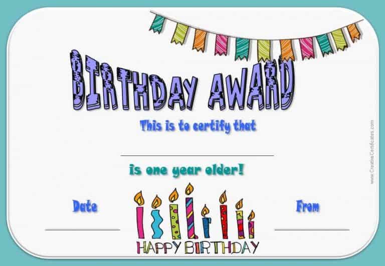 Free Happy Birthday Certificate Template - Customize Online