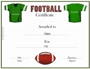 Free Custom Football Certificates
