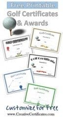 Free Printable Golf Certificates | Customizable