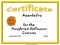 Free Halloween Costume Awards | Customize online | Instant Download