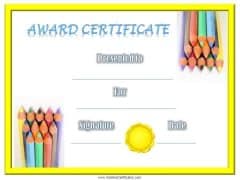 Free School Certificates & Awards