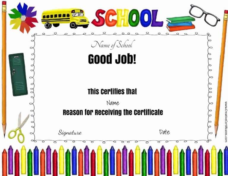 Certificates for Kids - Free and Customizable - Instant Download