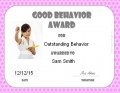 Good Behavior Award Certificates