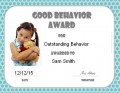 Good Behavior Award Certificates
