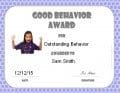 Good Behavior Award Certificates