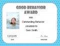 Good Behavior Award Certificates