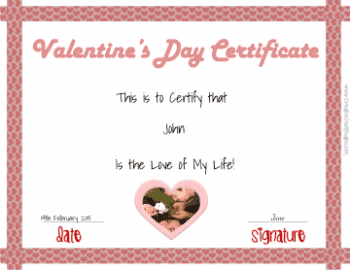 Valentine's Day Certificates