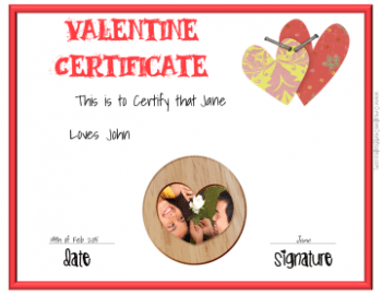 Valentine's Day Certificates