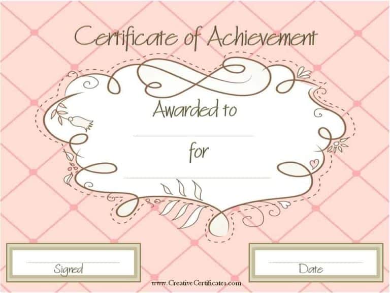 Free Certificate of Achievement | Customizable