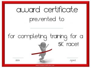 Running Certificate Templates Free & Customizable