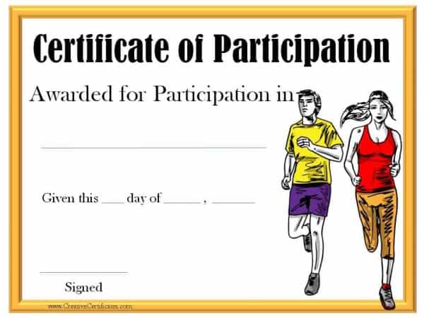 Running Certificate Templates Free & Customizable