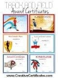 Track and Field Certificate Templates Free & Customizable