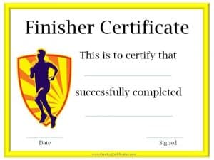 Running Certificate Templates Free & Customizable