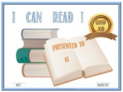 Free Editable Reading Certificate Templates - Instant Download