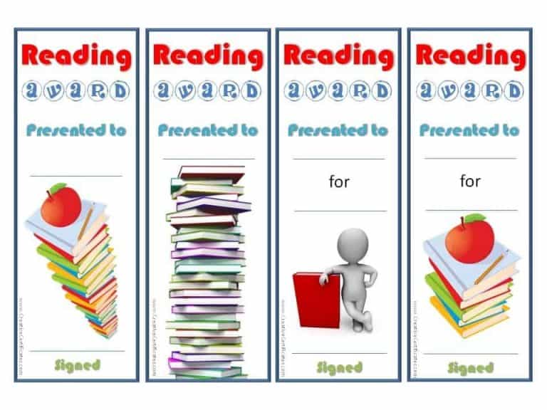 Free Editable Reading Certificate Templates - Instant Download