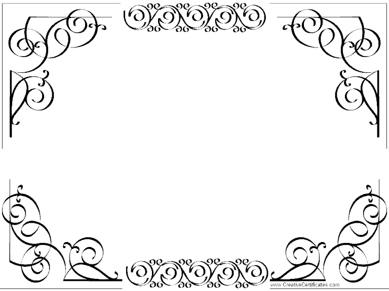 Free Printable and Editable Certificate Border | Instant Download