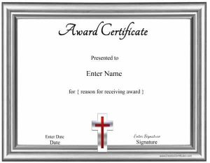 Christian Certificate Template - Customizable