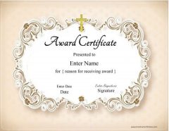 Christian Certificate Template - Customizable
