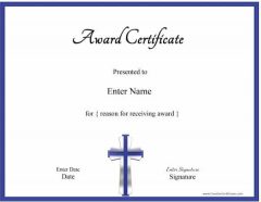 Christian Certificate Template - Customizable