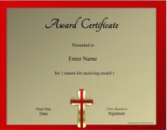 Christian Certificate Template - Customizable