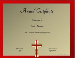 Christian Certificate Template - Customizable