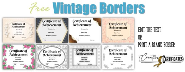 Free Vintage Border Templates - Customize Online or Download