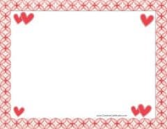 Free Heart Border Templates | Add text and/or images or print blank