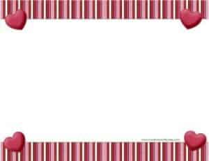 Free Heart Border Templates | Add text and/or images or print blank