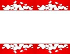 Free Heart Border Templates | Add text and/or images or print blank