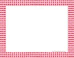 Free Heart Border Templates | Add text and/or images or print blank