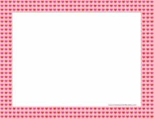 Free Heart Border Templates | Add text and/or images or print blank