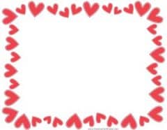 Free Heart Border Templates | Add text and/or images or print blank