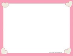 Free Heart Border Templates | Add text and/or images or print blank