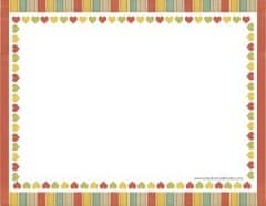 Free Heart Border Templates | Add text and/or images or print blank