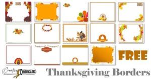 Free Thanksgiving Border Templates - Customizable & Printable