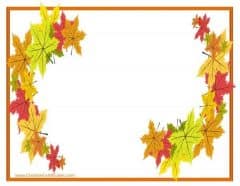 Free Thanksgiving Border Templates - Customizable & Printable