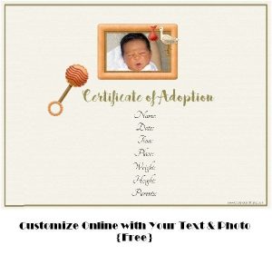 Free Adoption Certificate Template - Customize Online